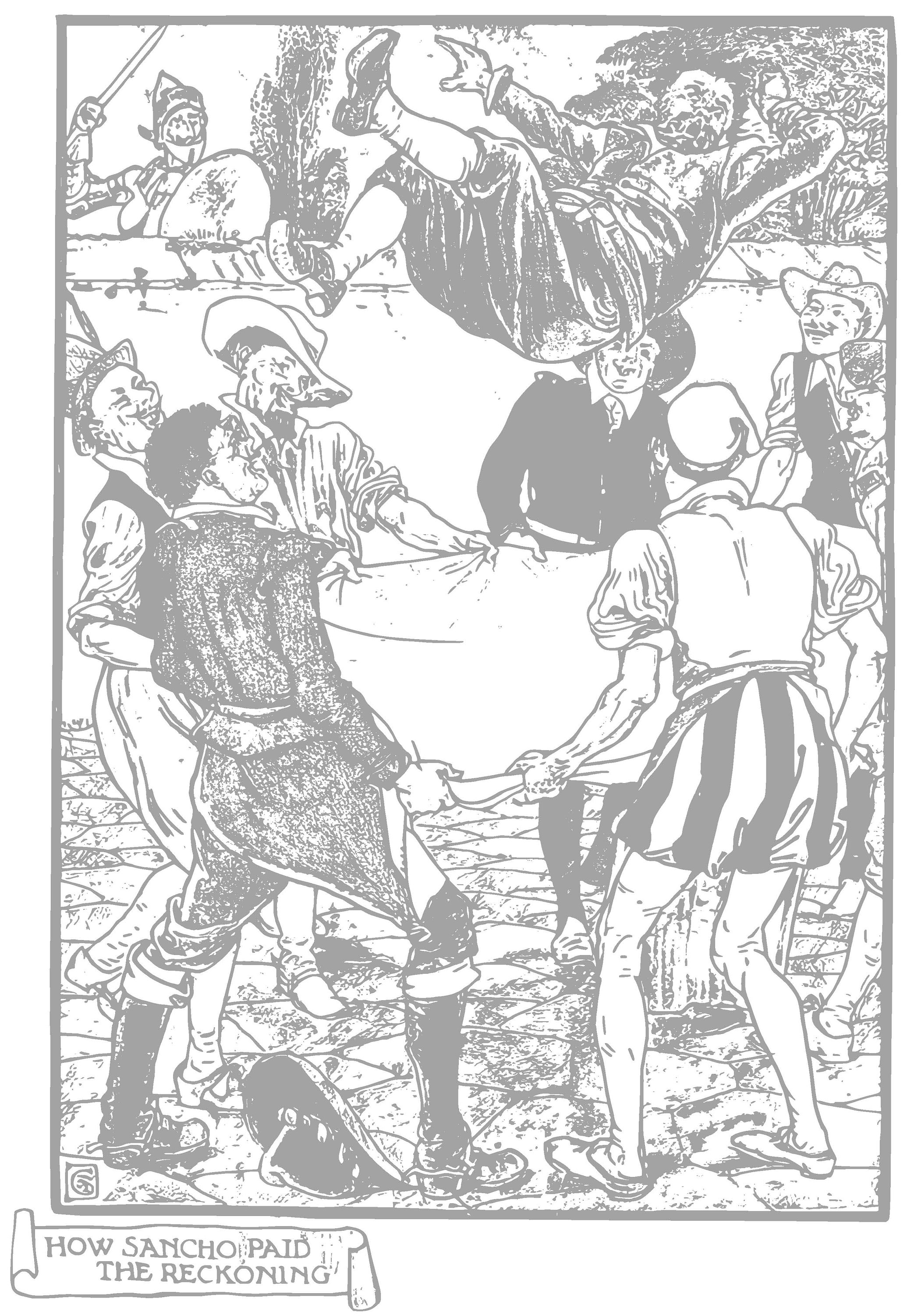 Don Quixote for Coloring Vintage Digital Bundle Download Hand Drawn ...