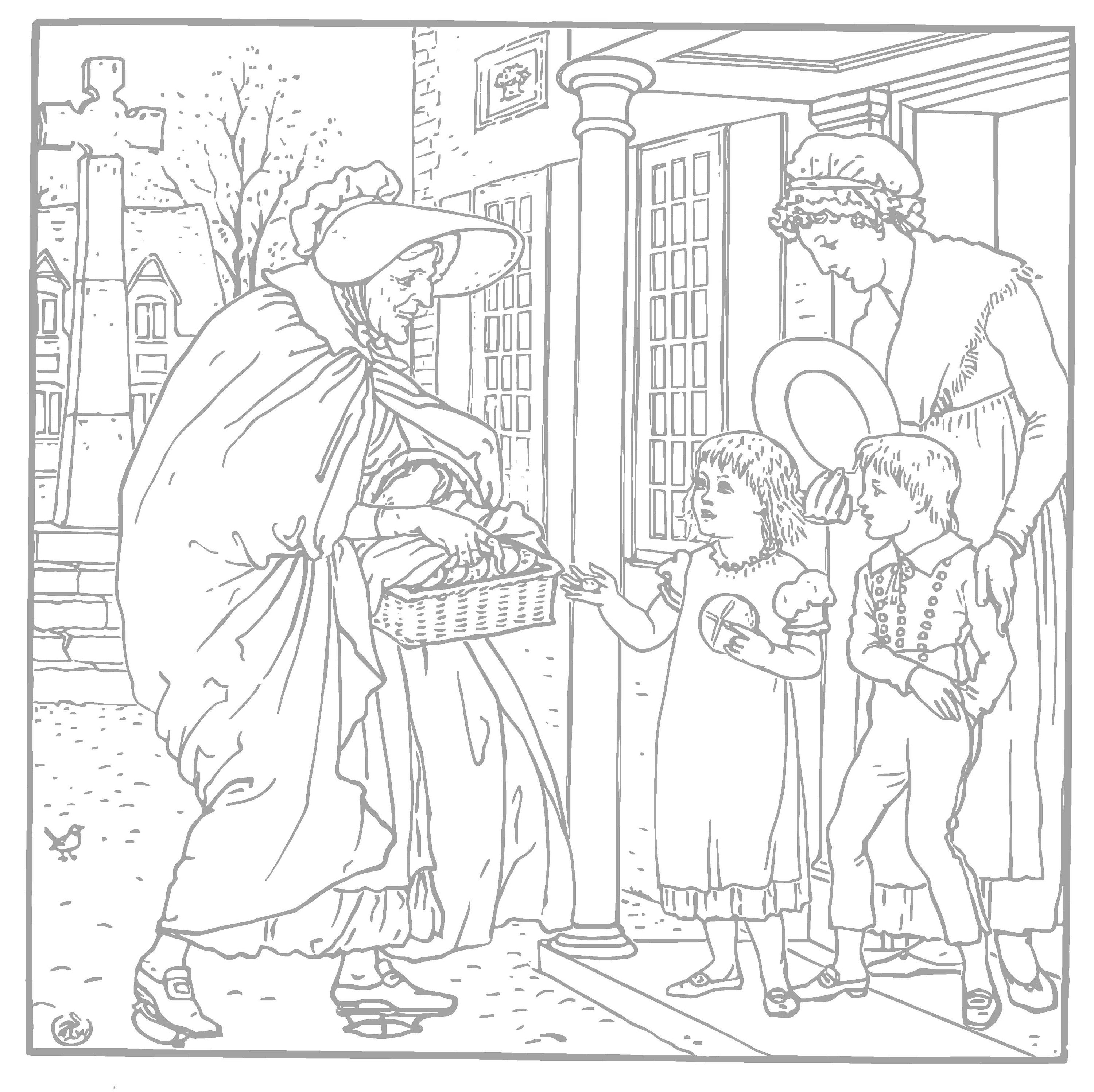 Classic Pictures for Coloring Vintage Digital Bundle Download Hand ...