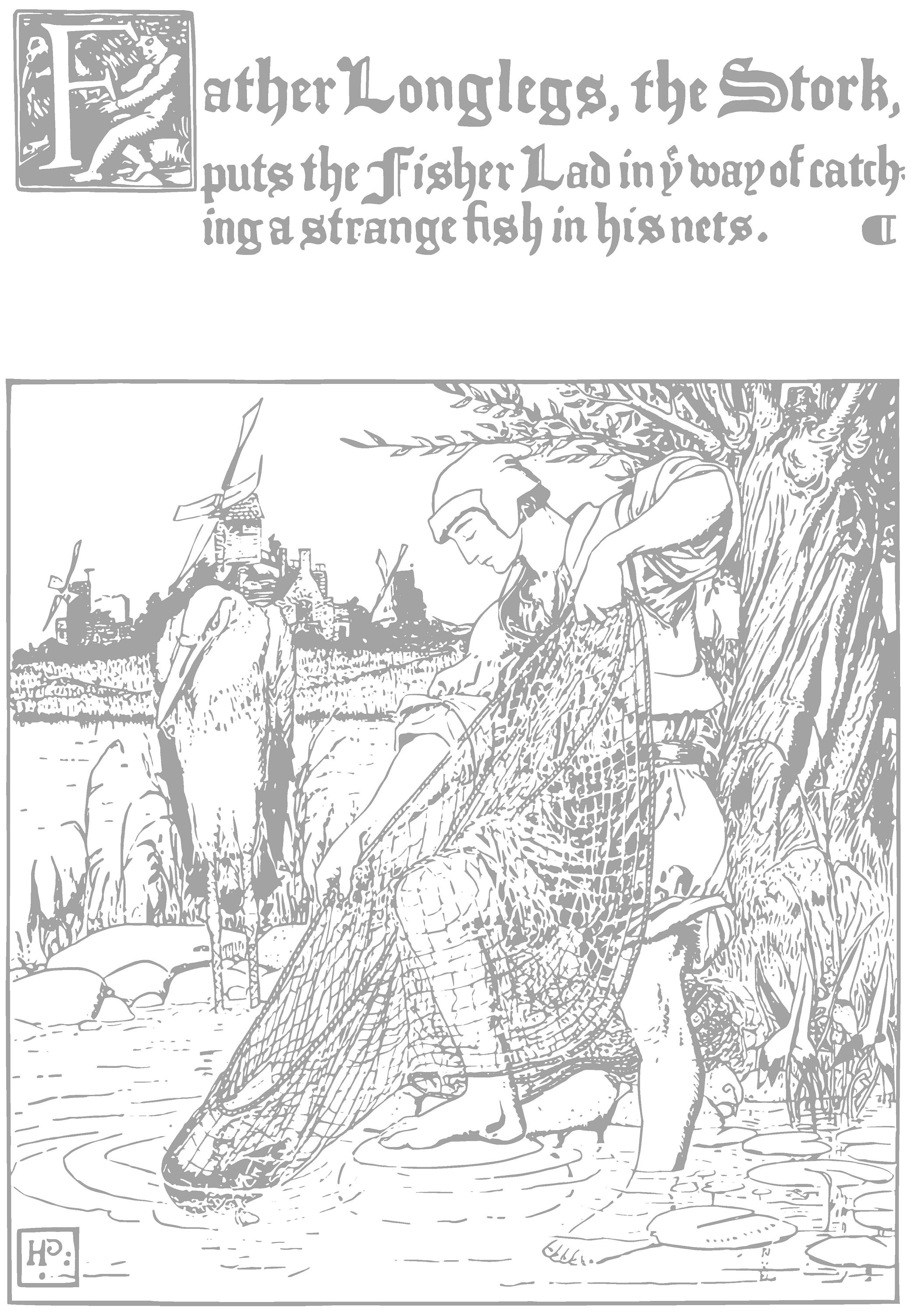 Old Fables for Coloring Vintage Digital Bundle Download Hand Drawn ...