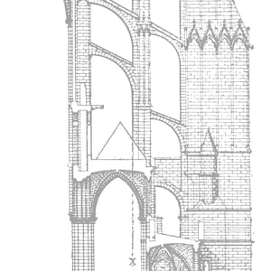 Gothic Architecture for Coloring Vintage Digital Download Hand Drawn ...