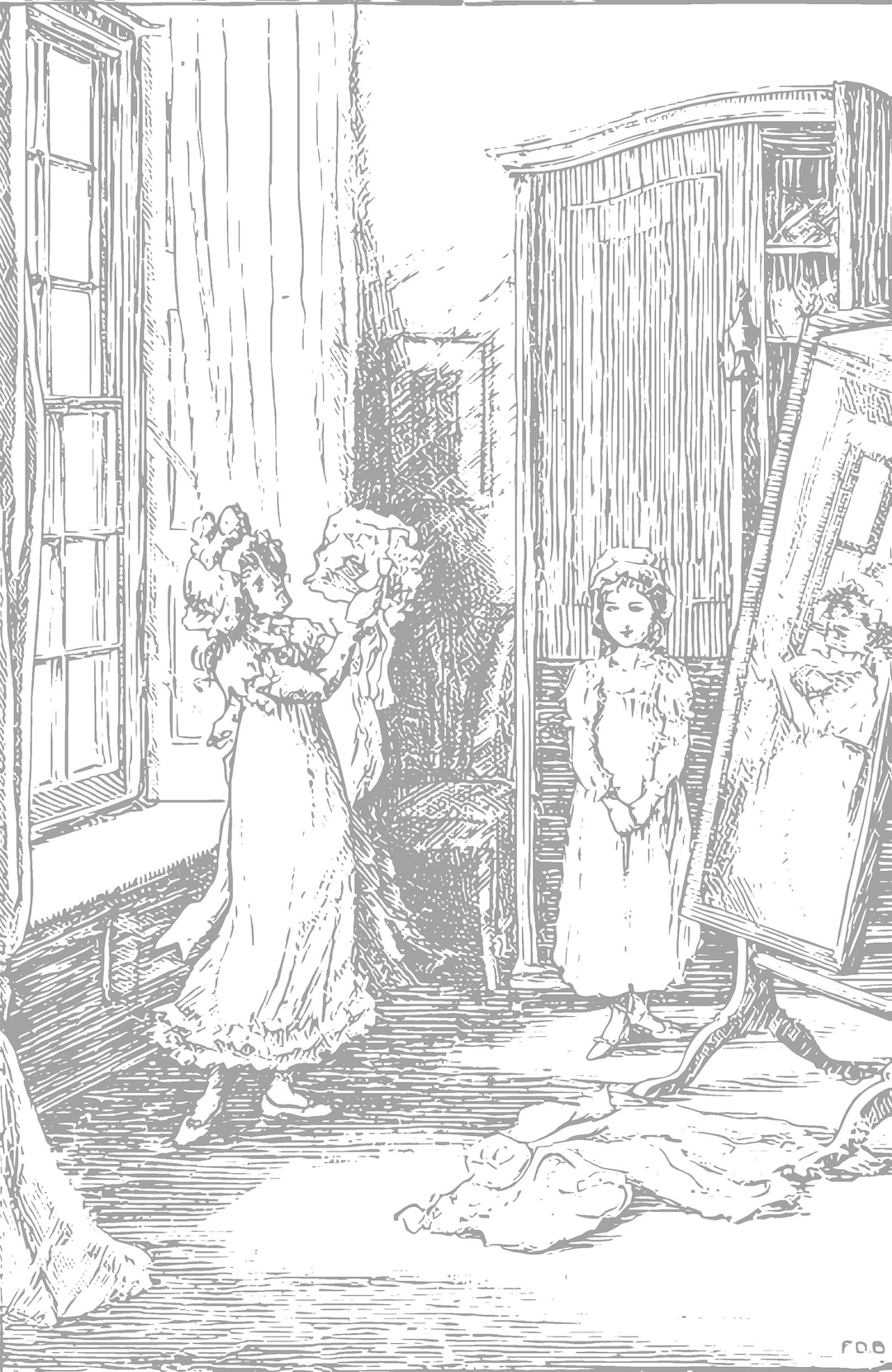 Tales of Long Ago for Coloring Vintage Digital Bundle Download Hand ...