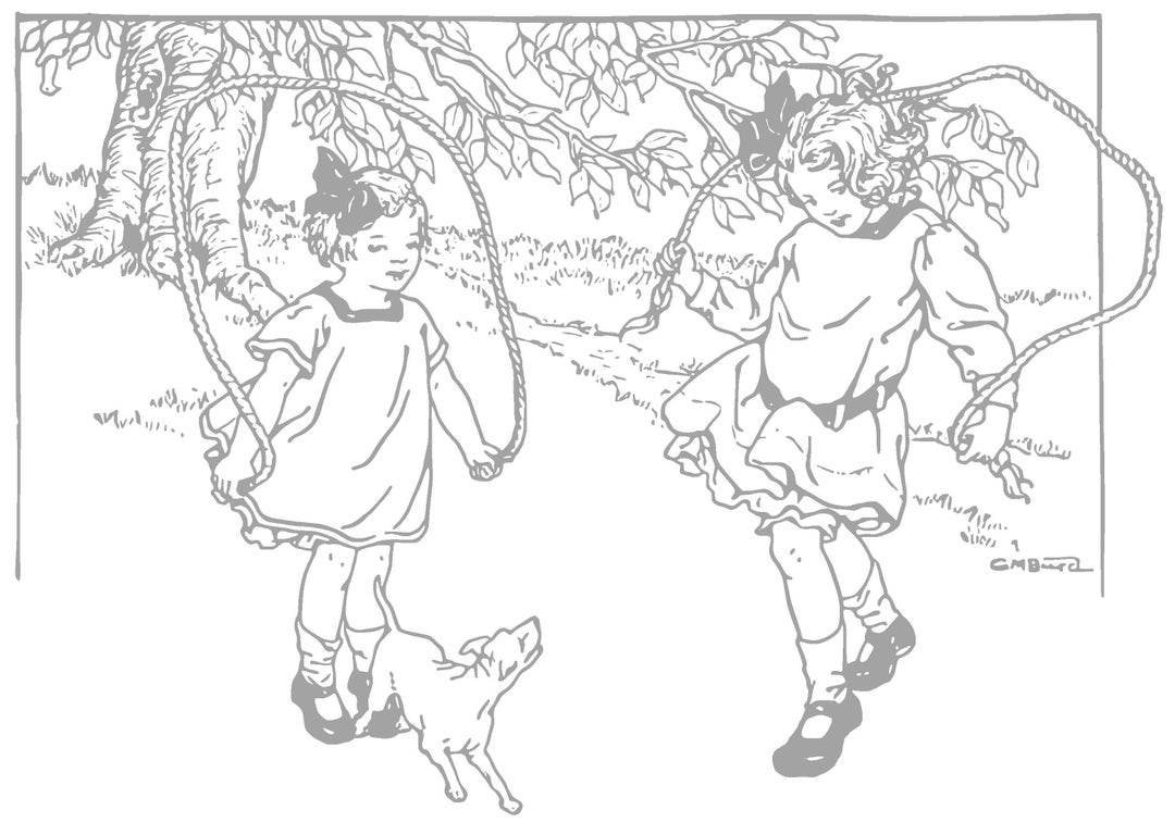 Vintage Children Coloring Pages: Hand-drawn Illustrations (digital ...