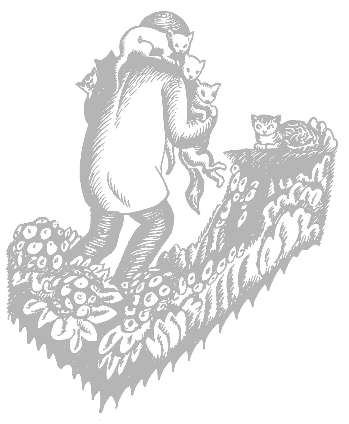 Millions of Cats for Coloring Vintage Digital Bundle Download Hand ...