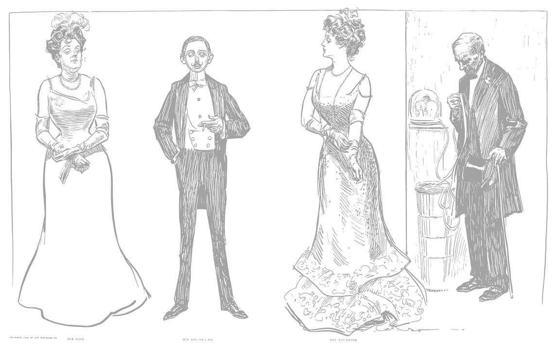 19th Century Living for Coloring Vintage Digital Download Hand Drawn ...