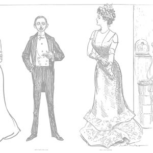 19th Century Living for Coloring Vintage Digital Download Hand Drawn ...
