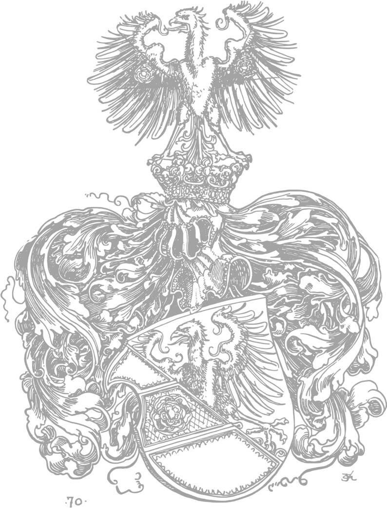 Heraldry Designs for Coloring Vintage Digital Bundle Download Hand ...