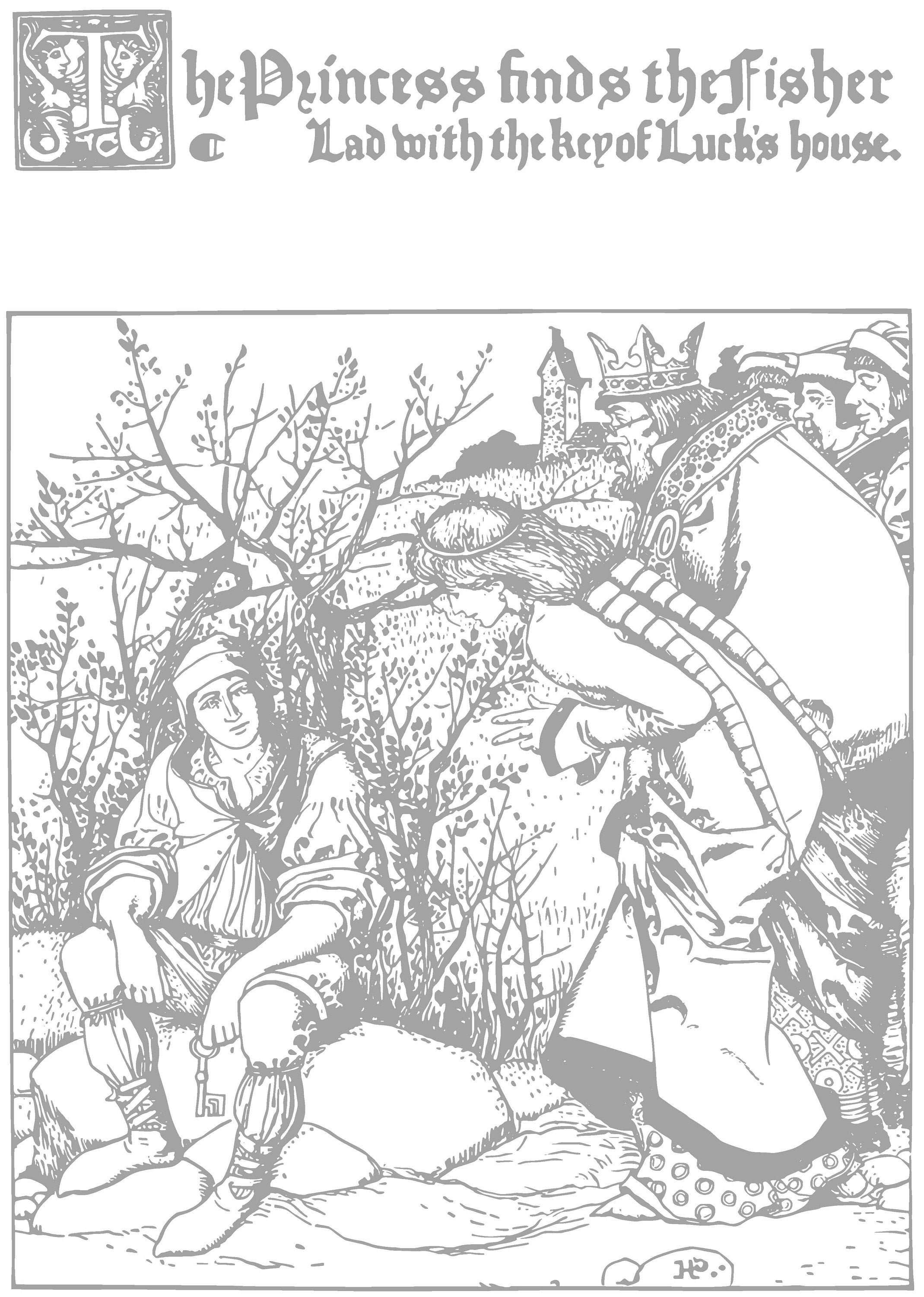 Old Fables for Coloring Vintage Digital Bundle Download Hand Drawn ...