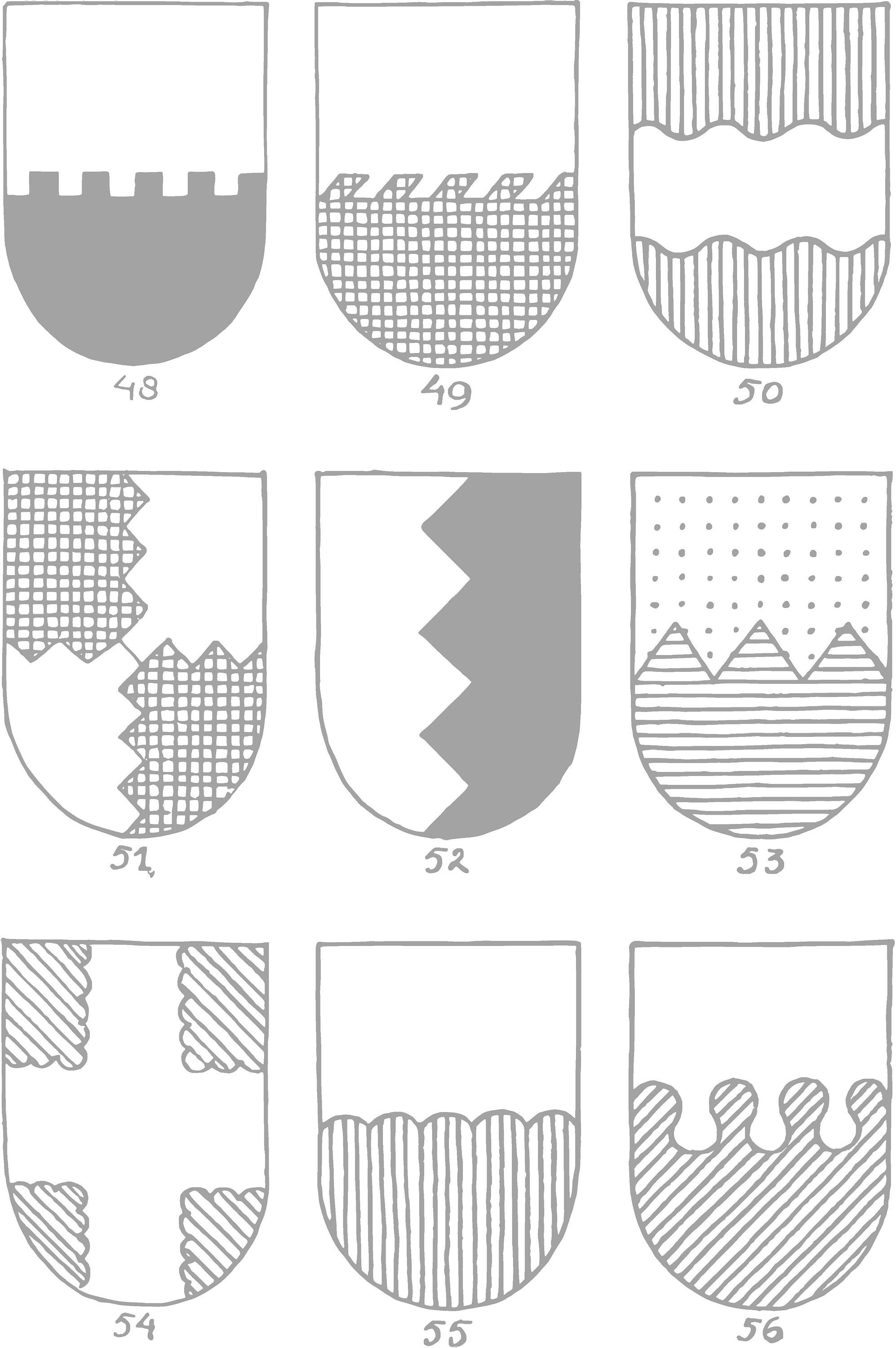 Heraldry Designs for Coloring Vintage Digital Bundle Download Hand ...