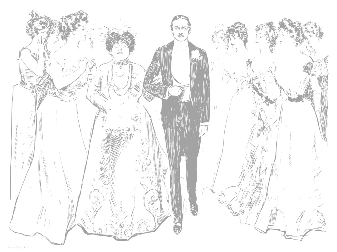 Turn of the Century for Coloring Vintage Digital Download Hand Drawn ...