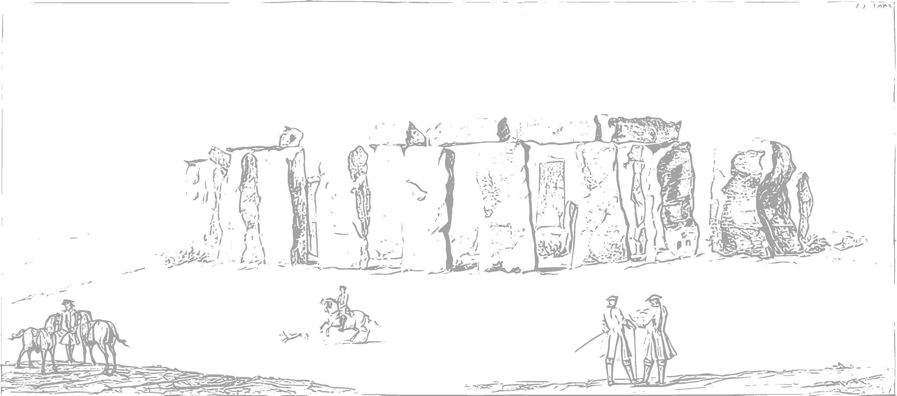Druids and Stonehenge for Coloring Vintage Digital Download Hand Drawn ...