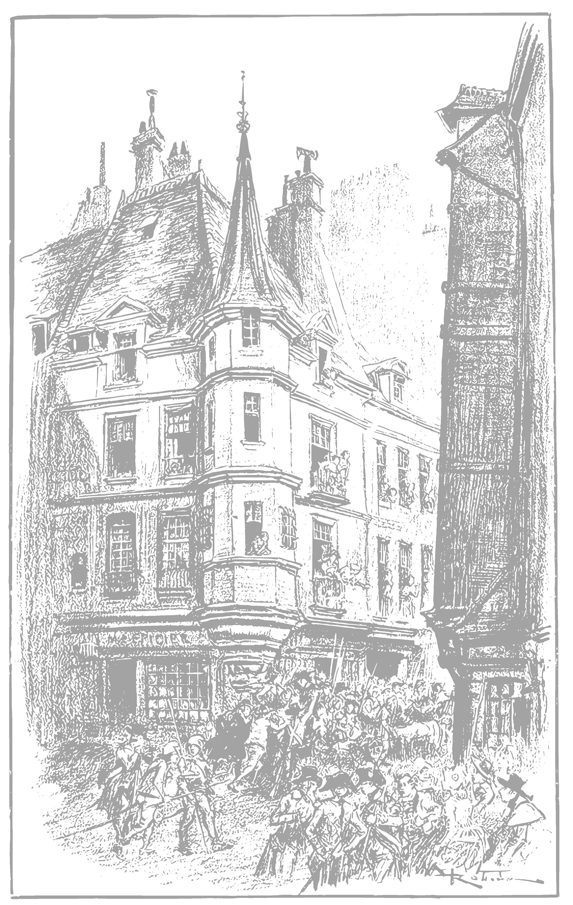 French Architecture 6 for Coloring Vintage Digital Download Hand Drawn ...