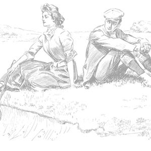 19th Century Living for Coloring Vintage Digital Download Hand Drawn ...