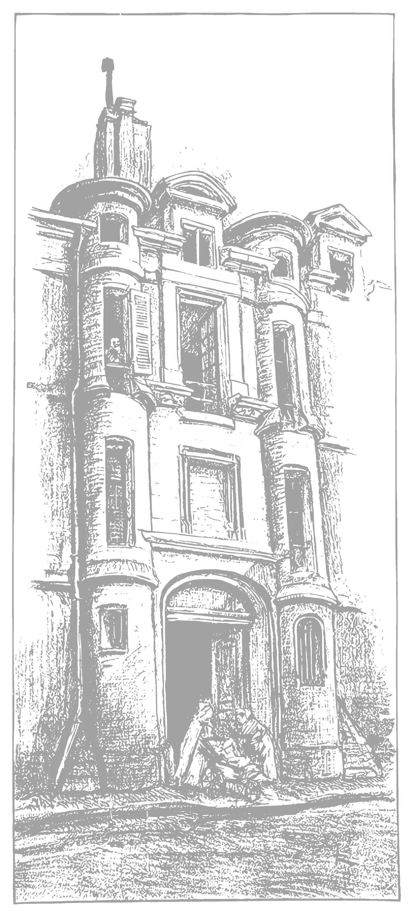 French Architecture 6 for Coloring Vintage Digital Download Hand Drawn ...