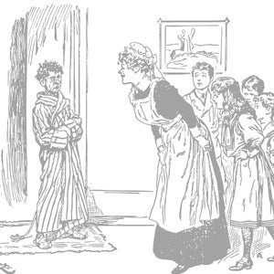 Funny Scenes for Coloring Vintage Digital Bundle Download Hand Drawn ...