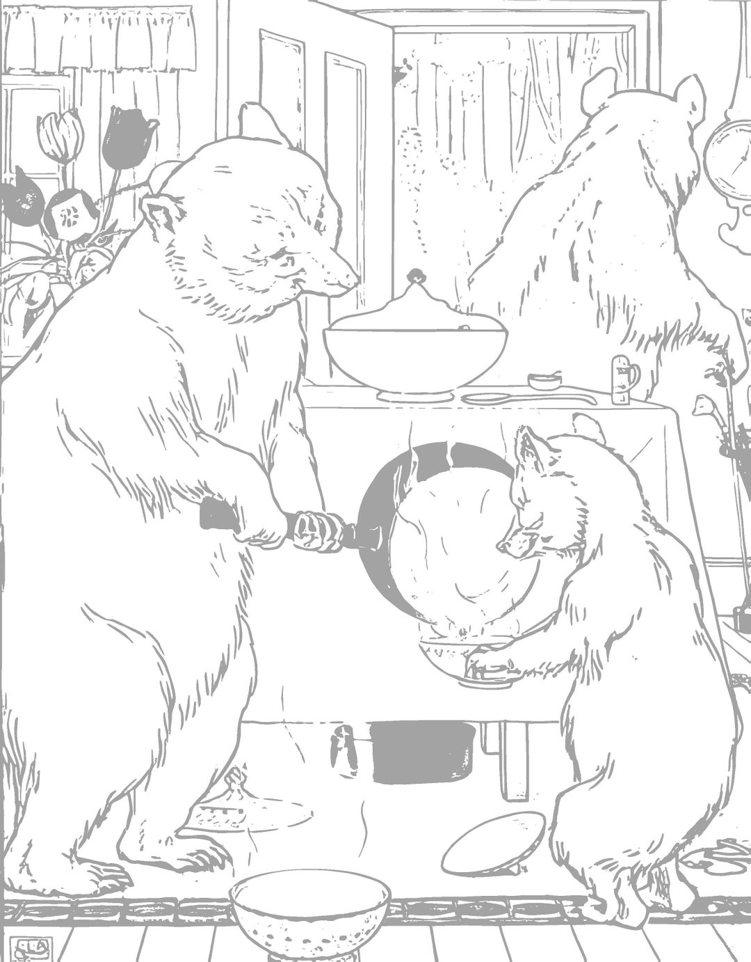 Classic Fairy Tales for Coloring Vintage Digital Download Hand Drawn ...