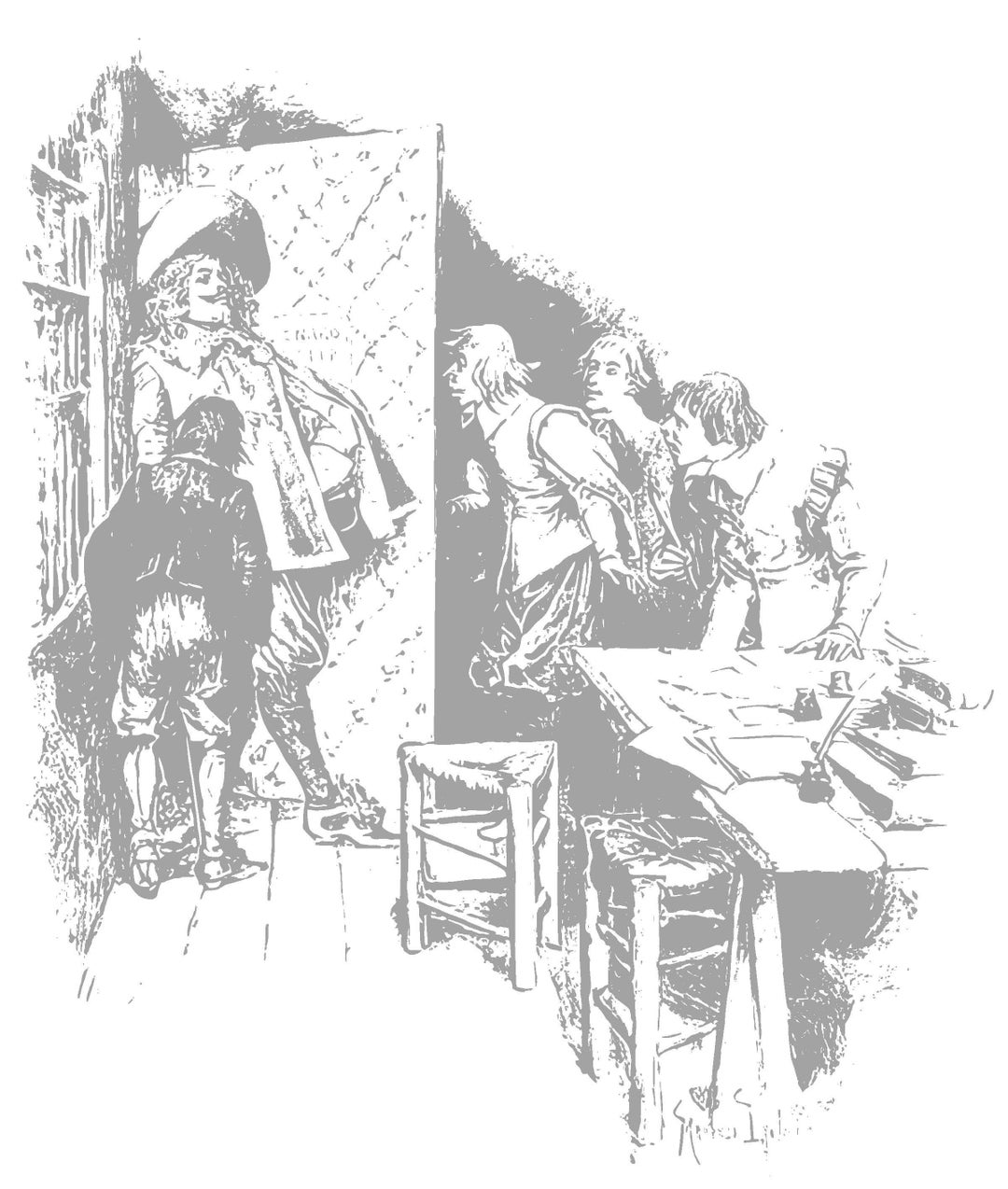 3 Musketeers 3 for Coloring Vintage Loose-leaf Pages Hand Drawn ...