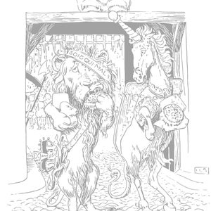 Lullaby for Coloring Vintage Digital Bundle Download Hand Drawn ...