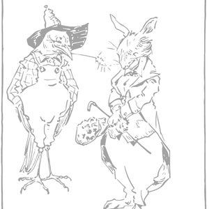 Animal Fantasy for Coloring Vintage Digital Bundle Download Hand Drawn ...