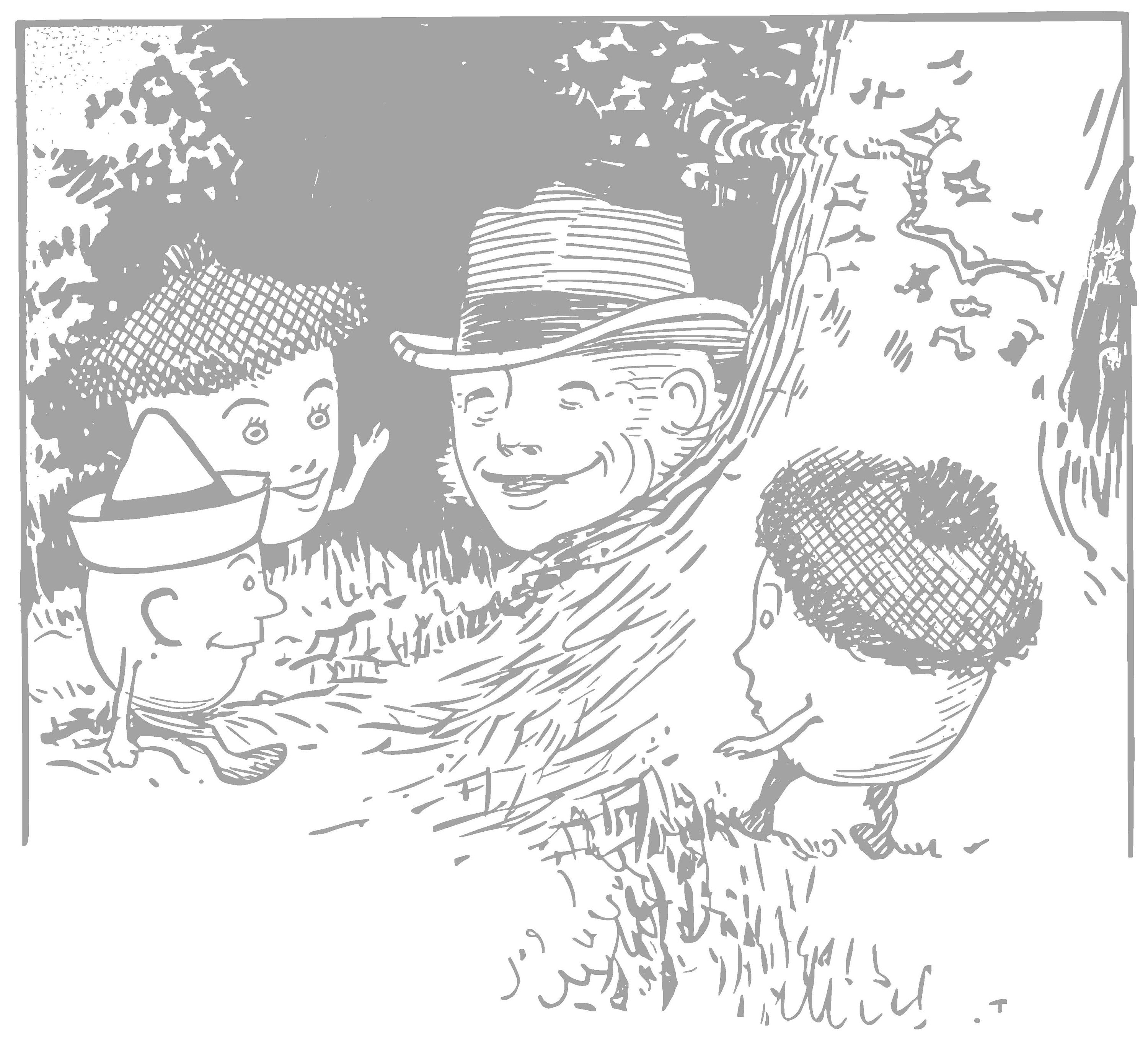 Vintage Roly Poly Coloring Book Pages, Hand-drawn Illustrations ...