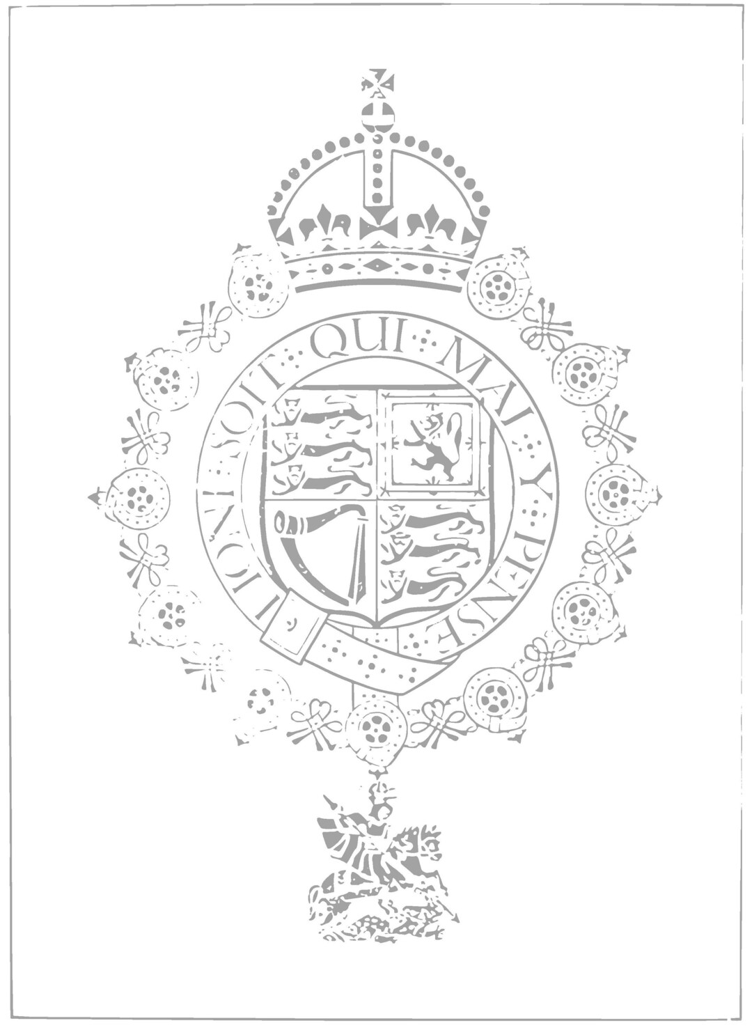 Famous Heraldry for Coloring Vintage Loose-leaf Pages Hand Drawn ...