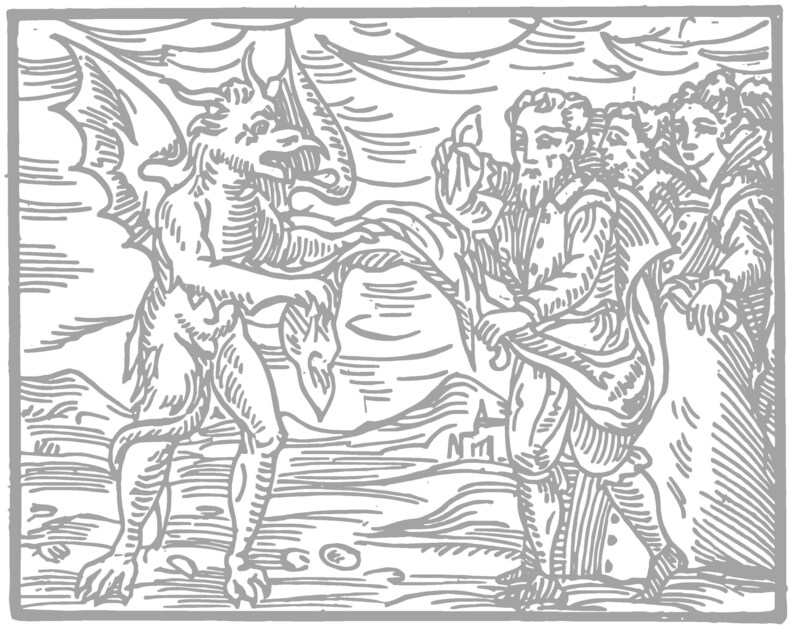 Demons for Coloring Vintage Digital Bundle Download Hand Drawn Children ...