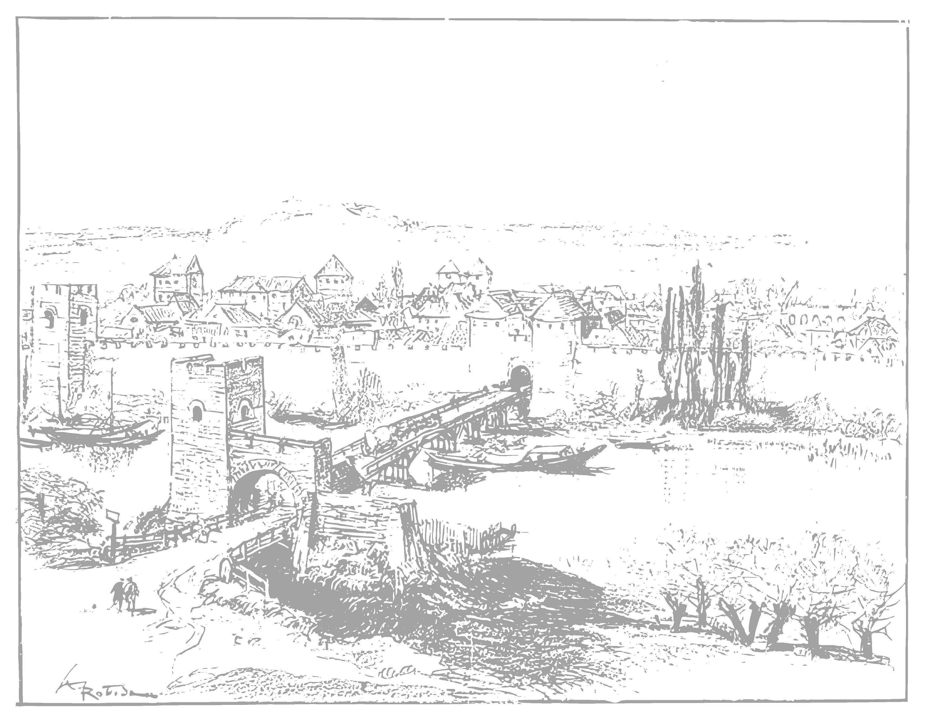 French Architecture 1 for Coloring Vintage Digital Download Hand Drawn ...