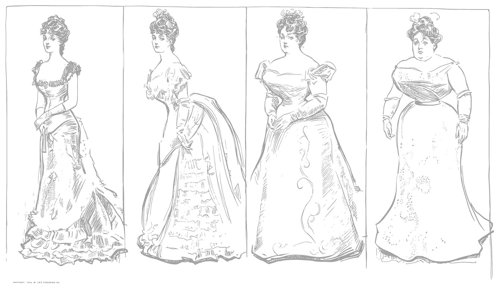 19th Century Living for Coloring Vintage Digital Download Hand Drawn ...