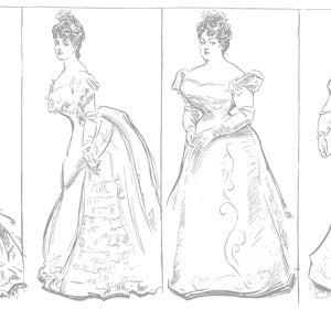 19th Century Living for Coloring Vintage Digital Download Hand Drawn ...