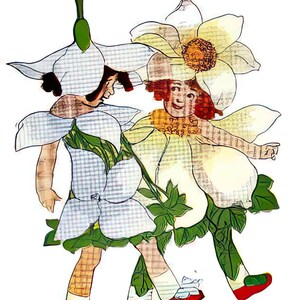 Flower Children Digital Download Vintage Postcards Pack Vintage Hand ...