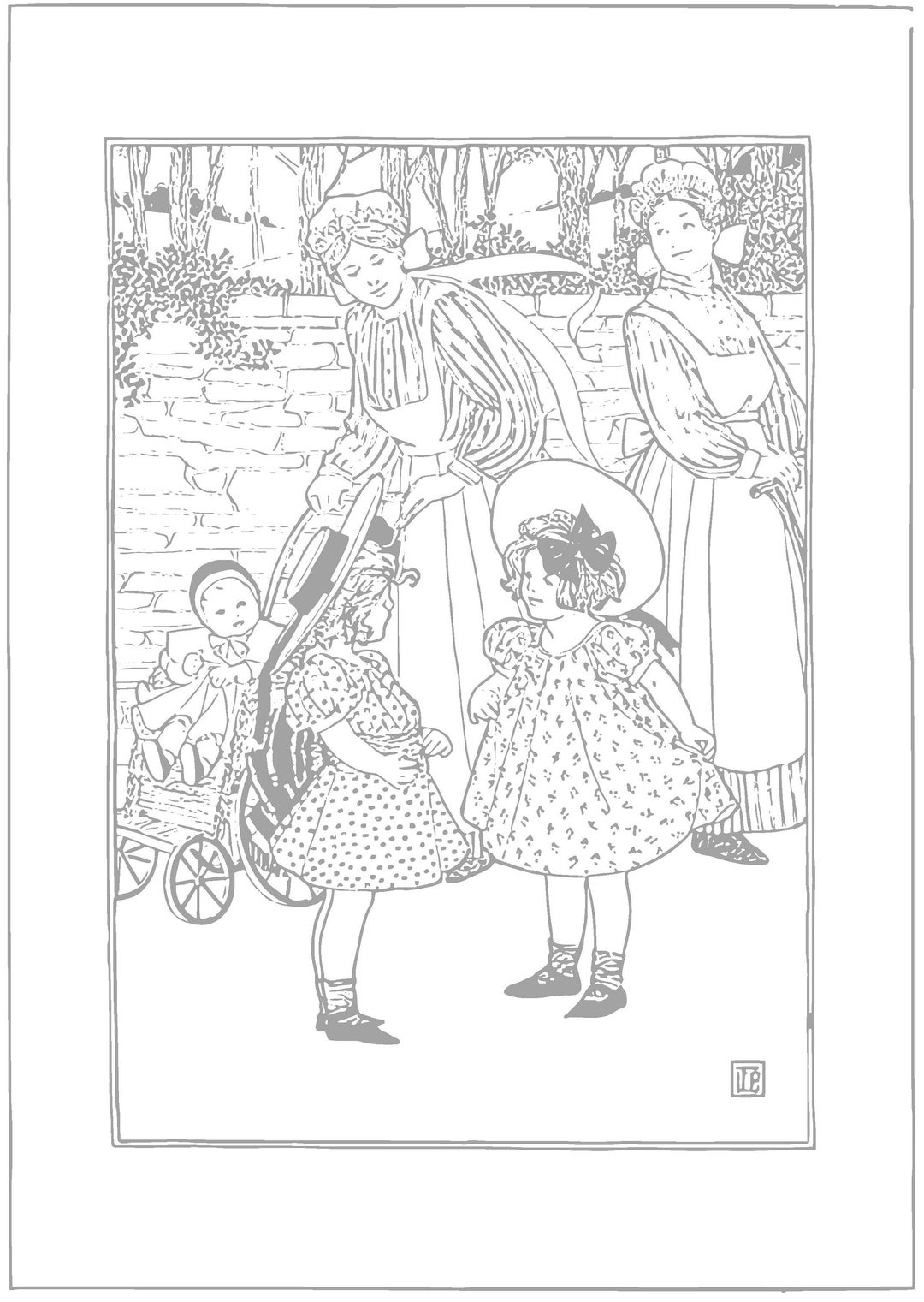 Mother Goose Message for Coloring Vintage Digital Bundle Download Hand ...