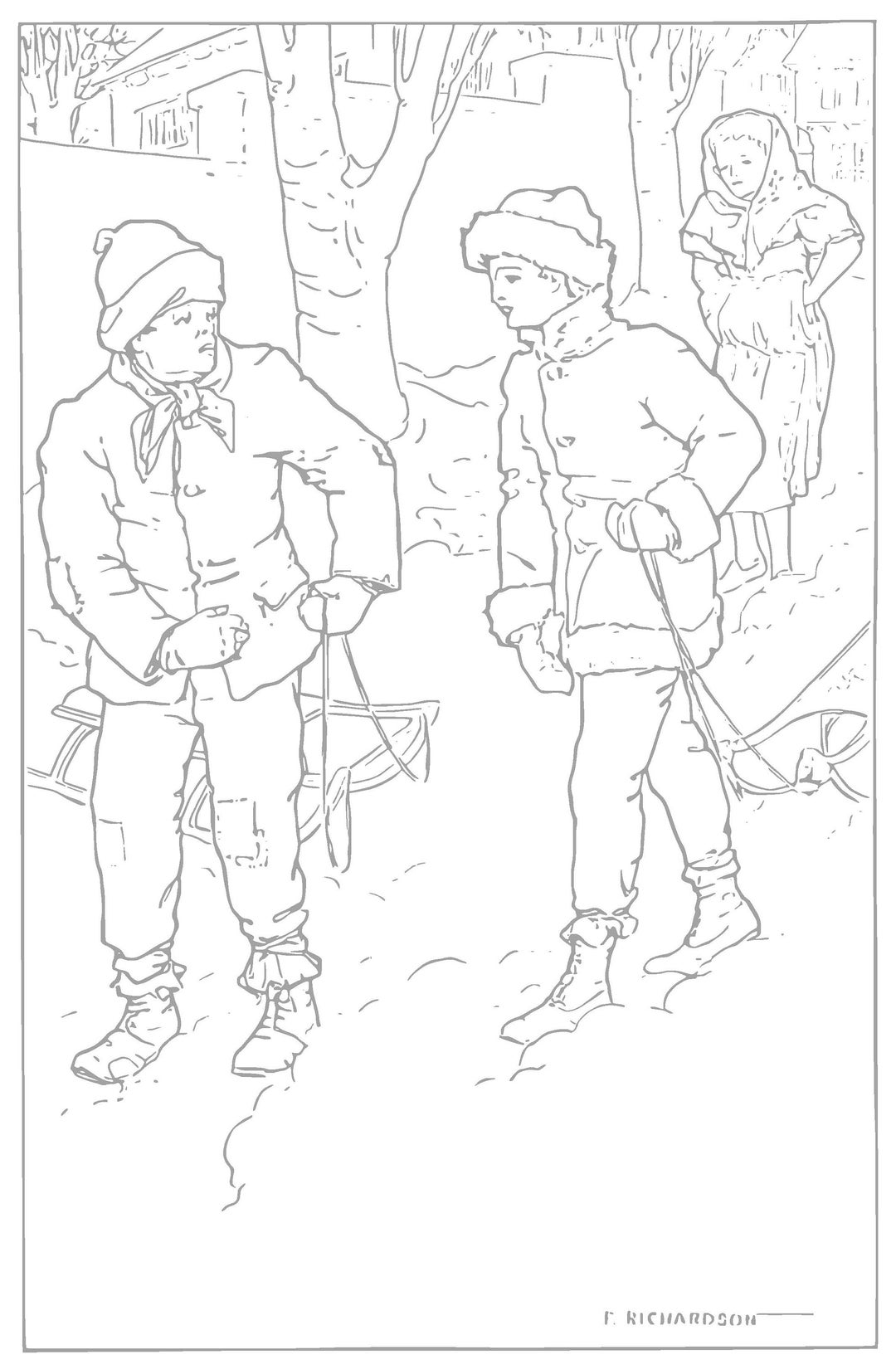 Classic Pictures for Coloring Vintage Digital Bundle Download Hand ...