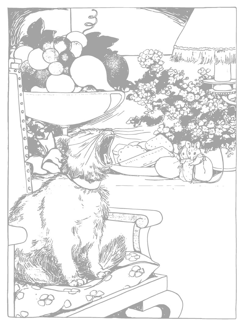 Mouse Story for Coloring Vintage Digital Bundle Download Hand Drawn ...