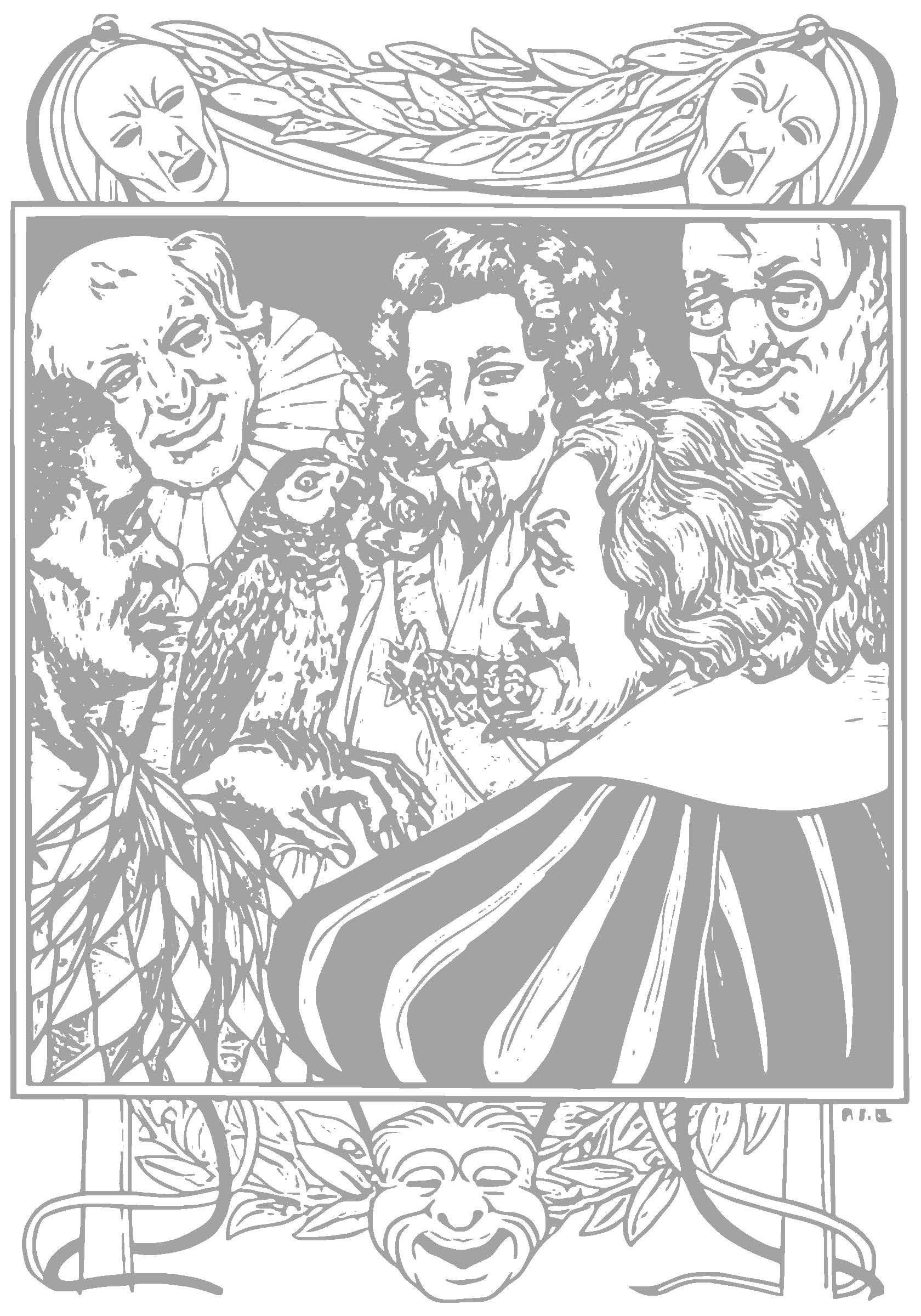 Glorious Scenes for Coloring Vintage Digital Bundle Download Hand Drawn ...