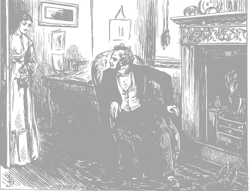 Charles Dickens 2 for Coloring Vintage Digital Download Hand Drawn ...