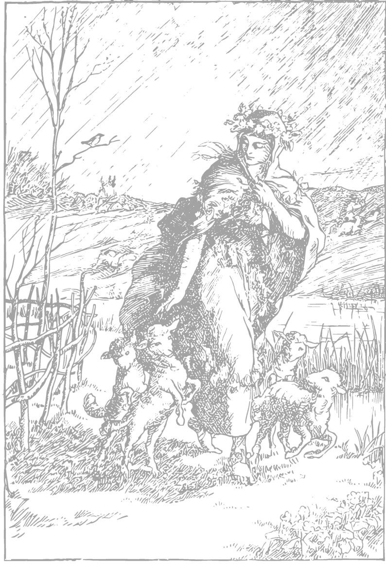 Tales of Long Ago for Coloring Vintage Digital Bundle Download Hand ...