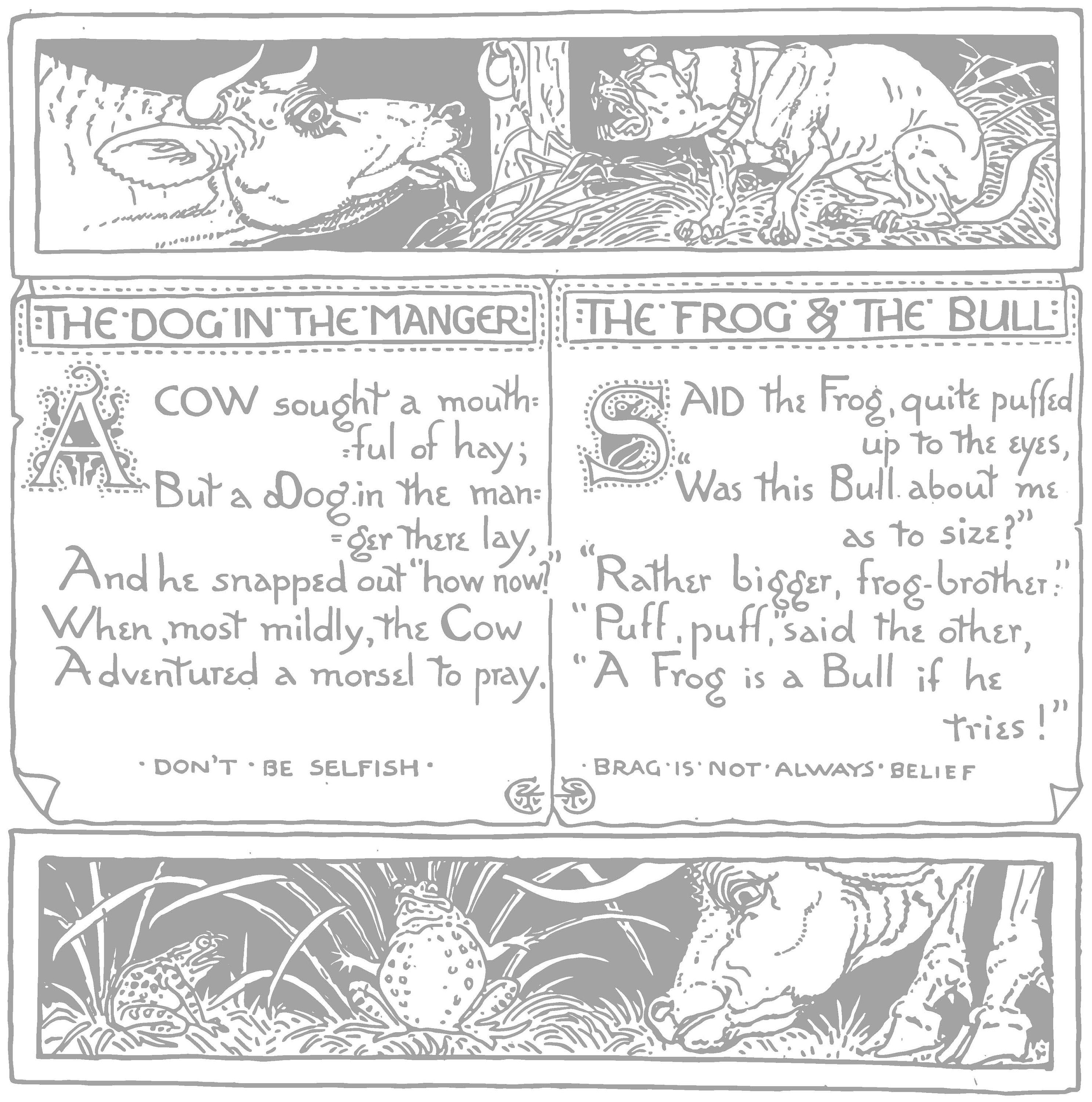 Story Pictures and Fables for Coloring Vintage Digital Bundle Download ...