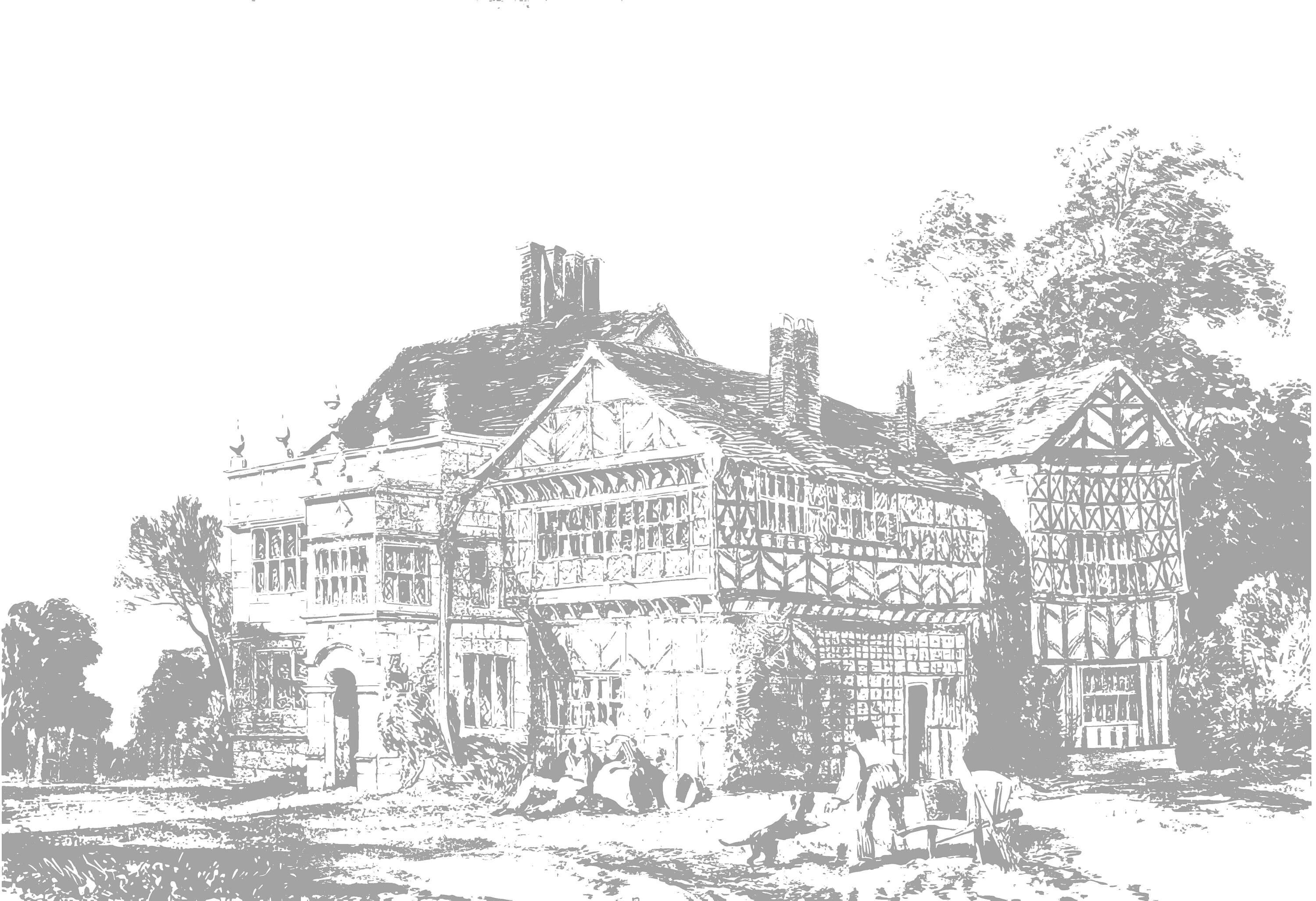 Old English Manors for Coloring Vintage Digital Download Hand Drawn ...