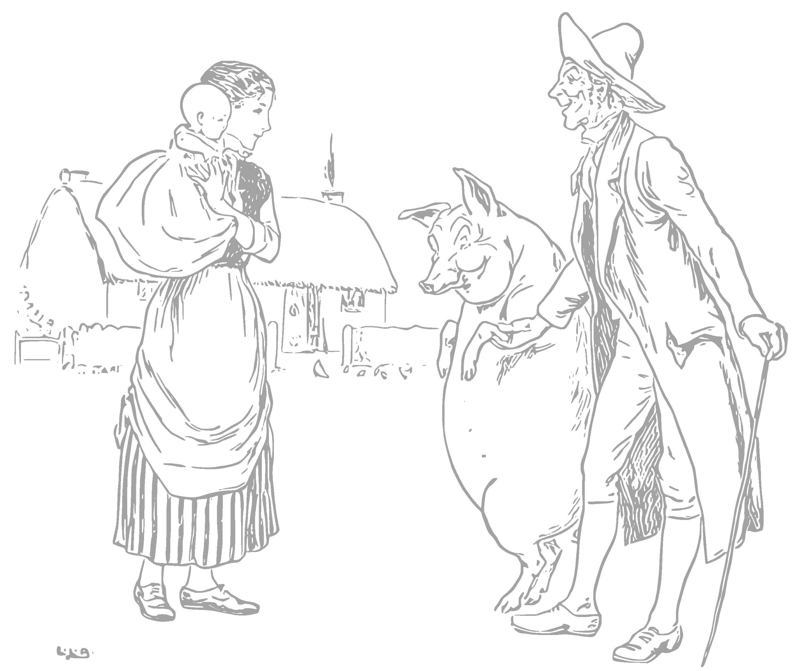 Classic Tales for Coloring Vintage Digital Bundle Download Hand Drawn ...