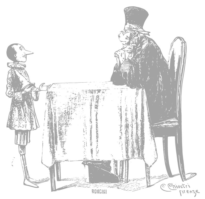 Pinocchio for Coloring Vintage Digital Bundle Download Hand Drawn ...