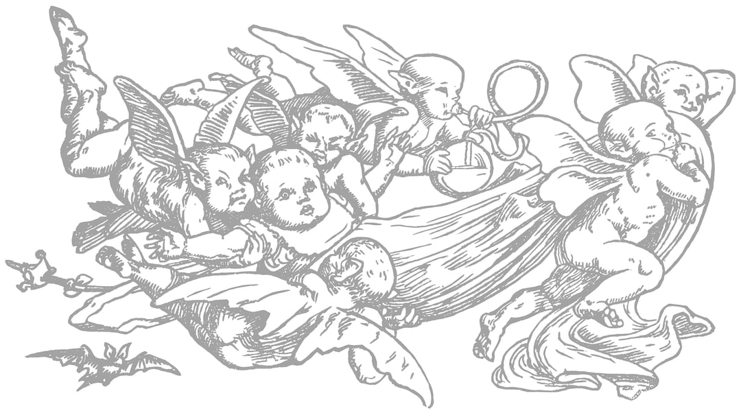 Vintage Angel Illustrations | Coloring and Tracing Pages (digital ...