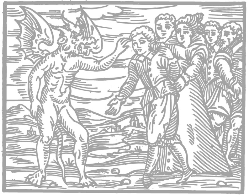 Demons for Coloring Vintage Digital Bundle Download Hand Drawn Children ...