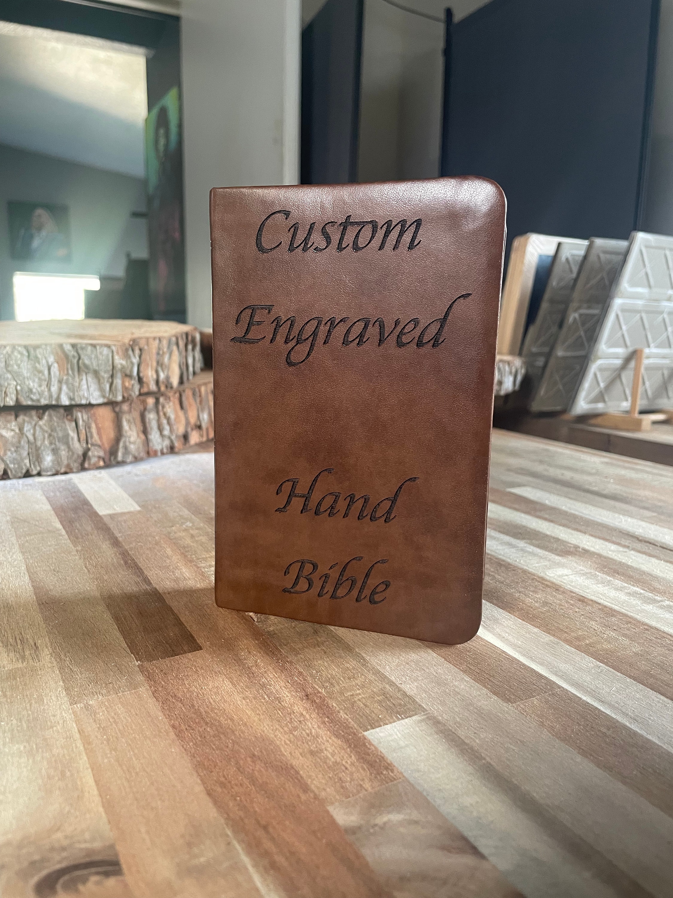 Custom Engraved Bible Hand Pocket Portable Personalized Church Group ...