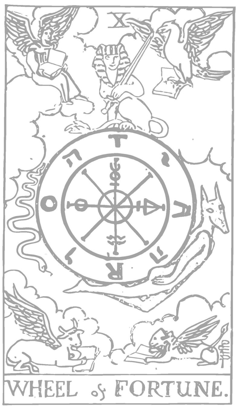 Tarot for Coloring Vintage Digital Bundle Download Hand Drawn Children ...