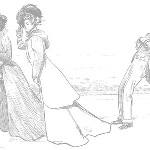 19th Century Living for Coloring Vintage Digital Download Hand Drawn ...