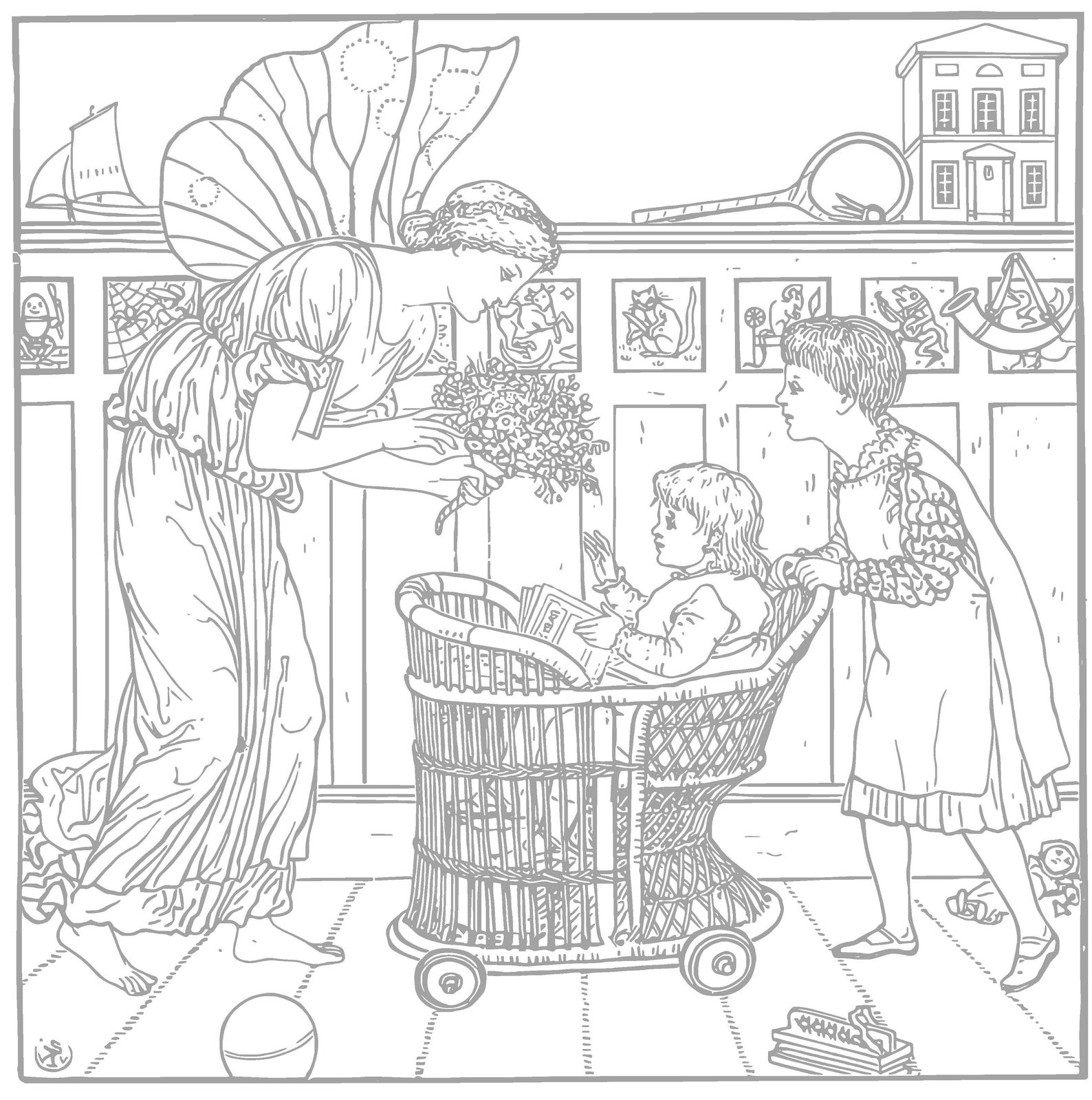 Classic Pictures for Coloring Vintage Digital Bundle Download Hand ...