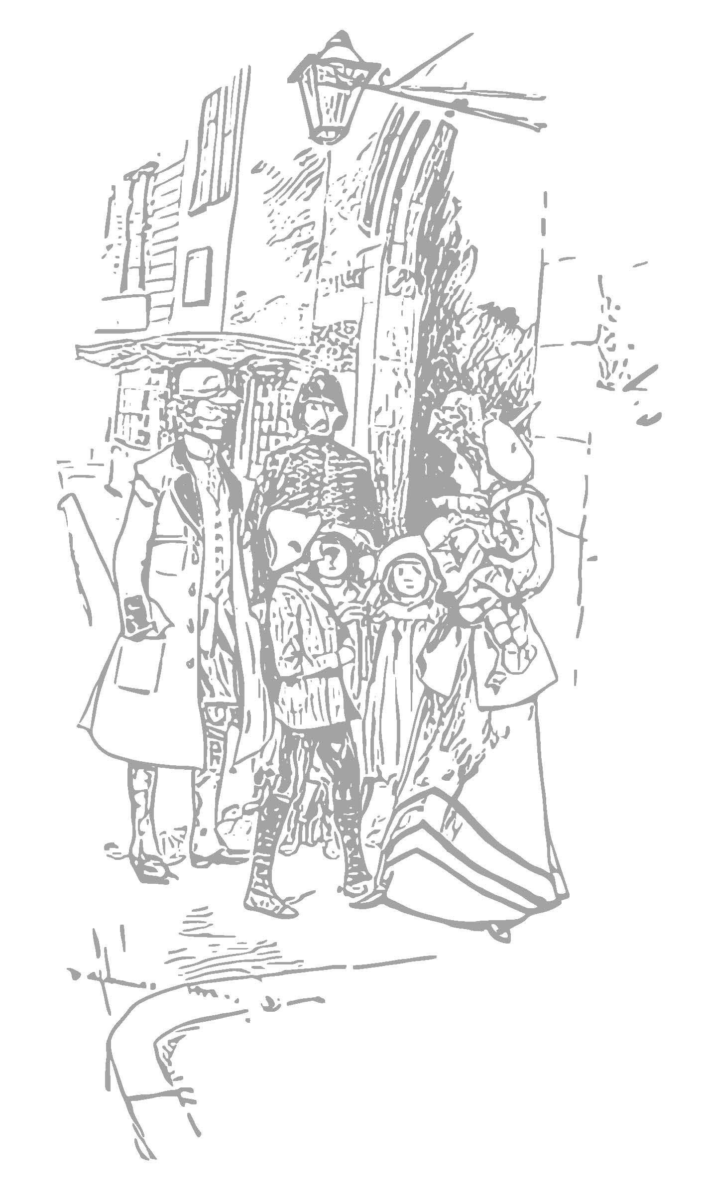 Classic Scenes for Coloring Vintage Digital Bundle Download Hand Drawn ...