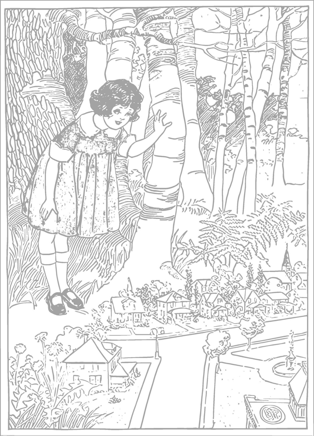 Tales of Old for Coloring Vintage Digital Bundle Download Hand Drawn ...