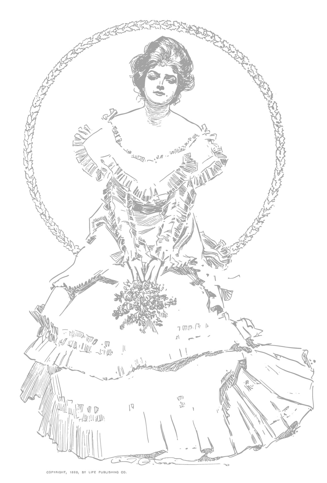 19th Century Living for Coloring Vintage Digital Download Hand Drawn ...