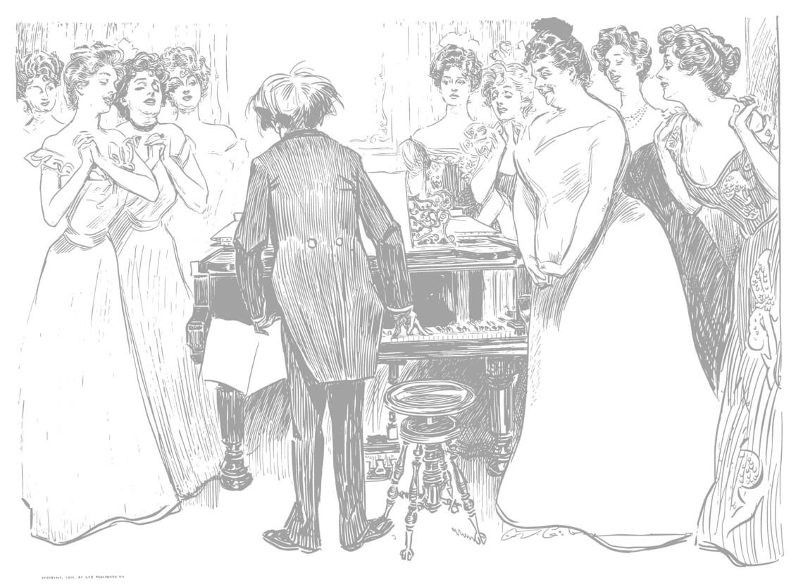 19th Century Living for Coloring Vintage Digital Download Hand Drawn ...