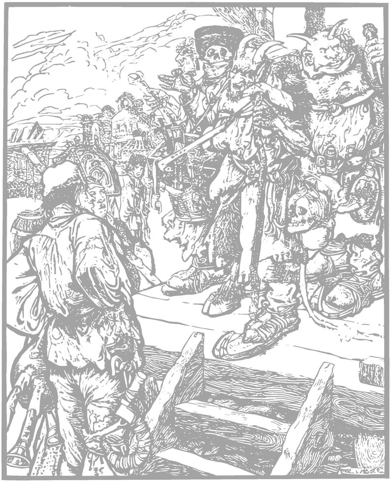 Cossack Tales for Coloring Vintage Digital Bundle Download Hand Drawn ...